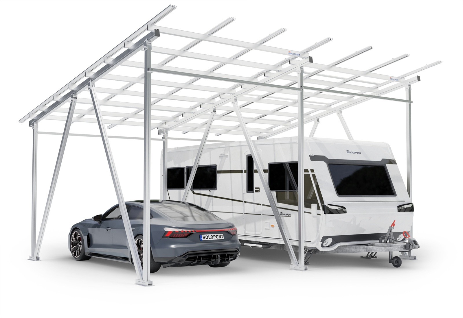 Extension châssis de carport pour les camping-cars avec gouttière SPG ...